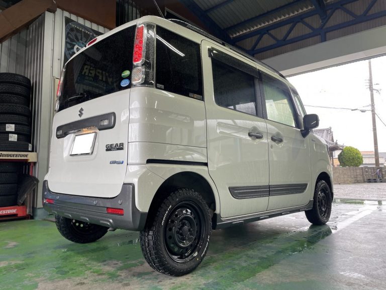 「スペーシアギア」にリフトアップサス＆タイヤ＆ホイール取付│太子町│MK53S│MONSTA│ハイブリッドタイヤ | AutoCreationMs（オートクリエーションエムズ）